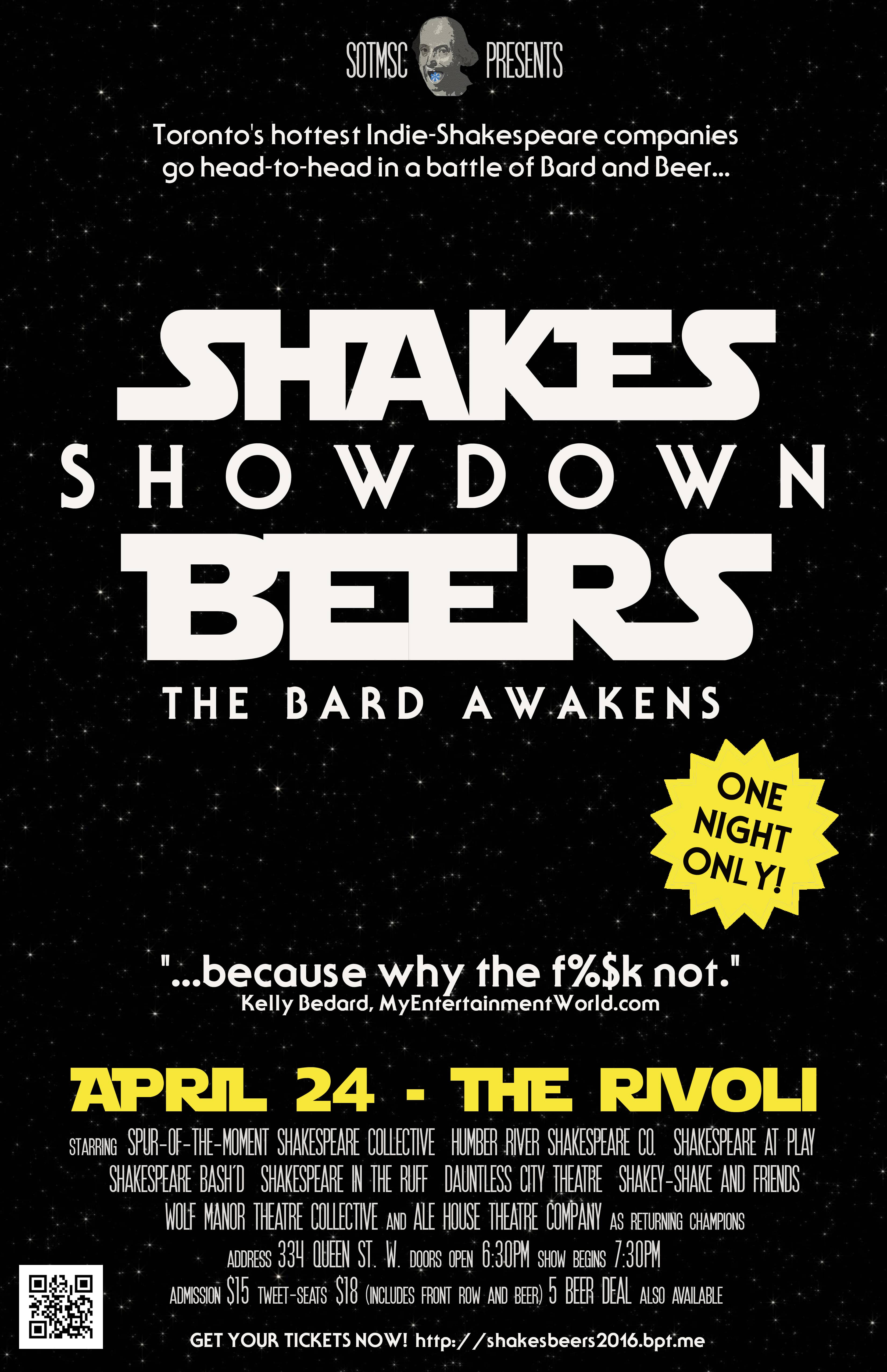 Shakespeare + Beer = #ShakesbeersShowdown